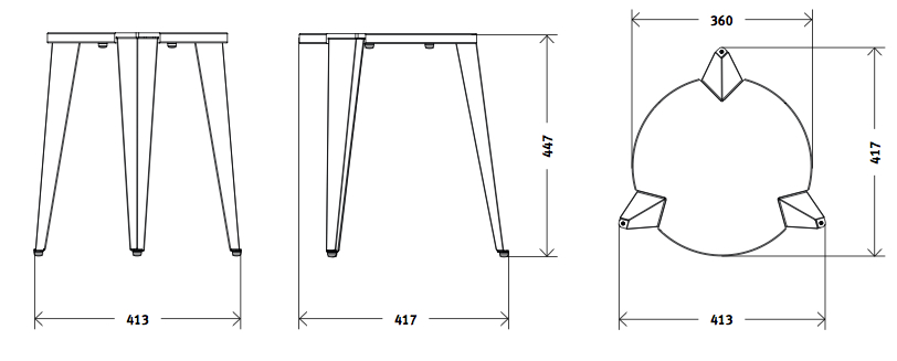 Vogt Hocker 1563 von embru von Vogt im Designlager Dülmen